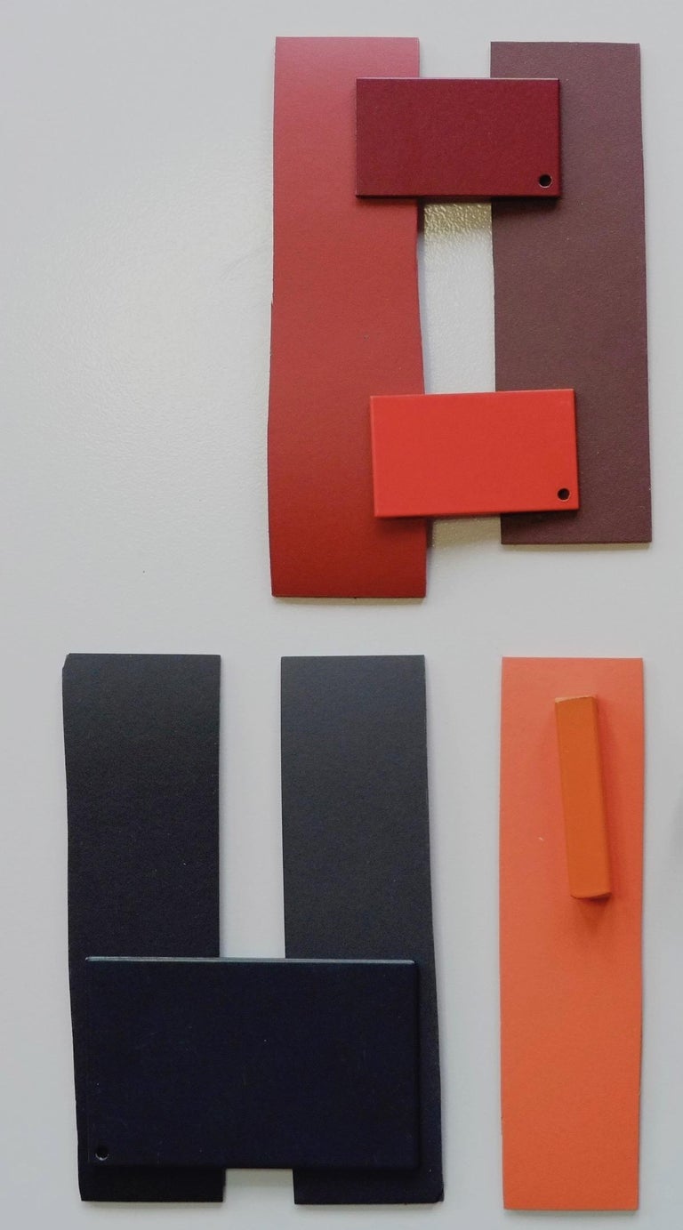 Large Modern Coffee Sofa Table with Blue Natural Linoleum Top ...