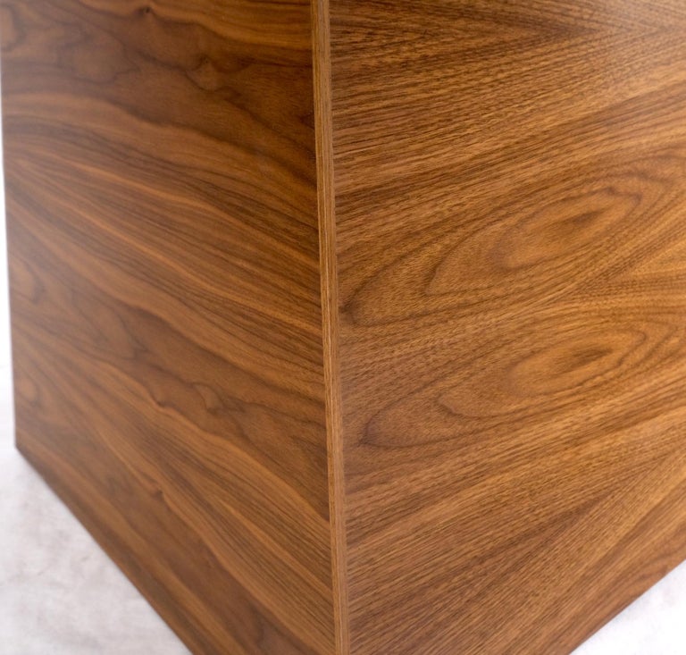 Large Modern Studio Square Walnut Pyramid Shape Base Dining Conference ...