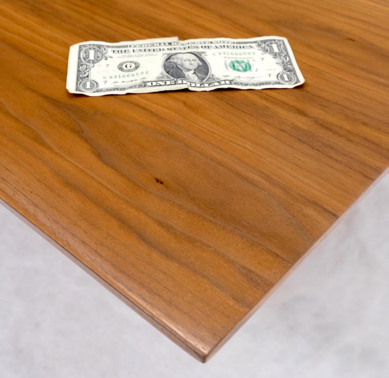 Large Modern Studio Square Walnut Pyramid Shape Base Dining Conference ...