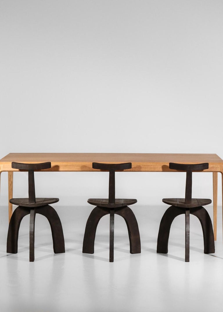 Large Modern Table in Oak Scandinavian Design For Sale at 1stDibs