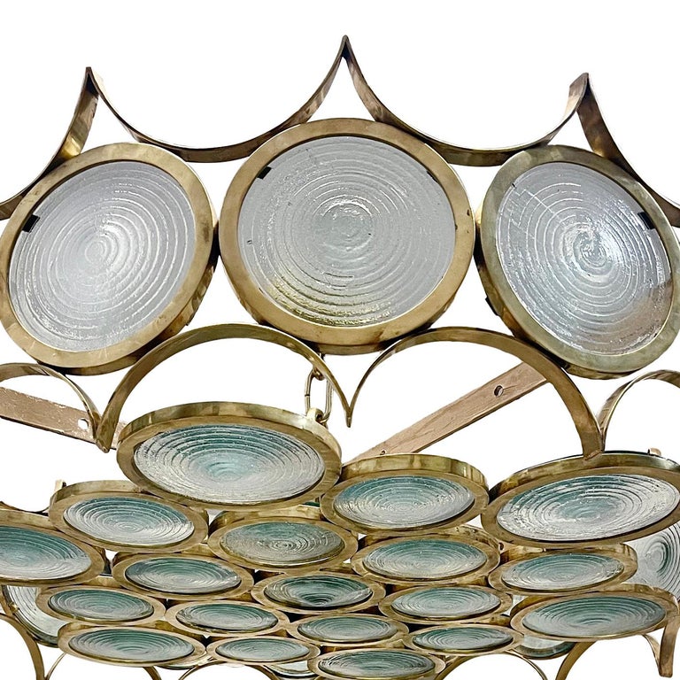 Large Moderne Bronze Light Fixture For Sale at 1stDibs
