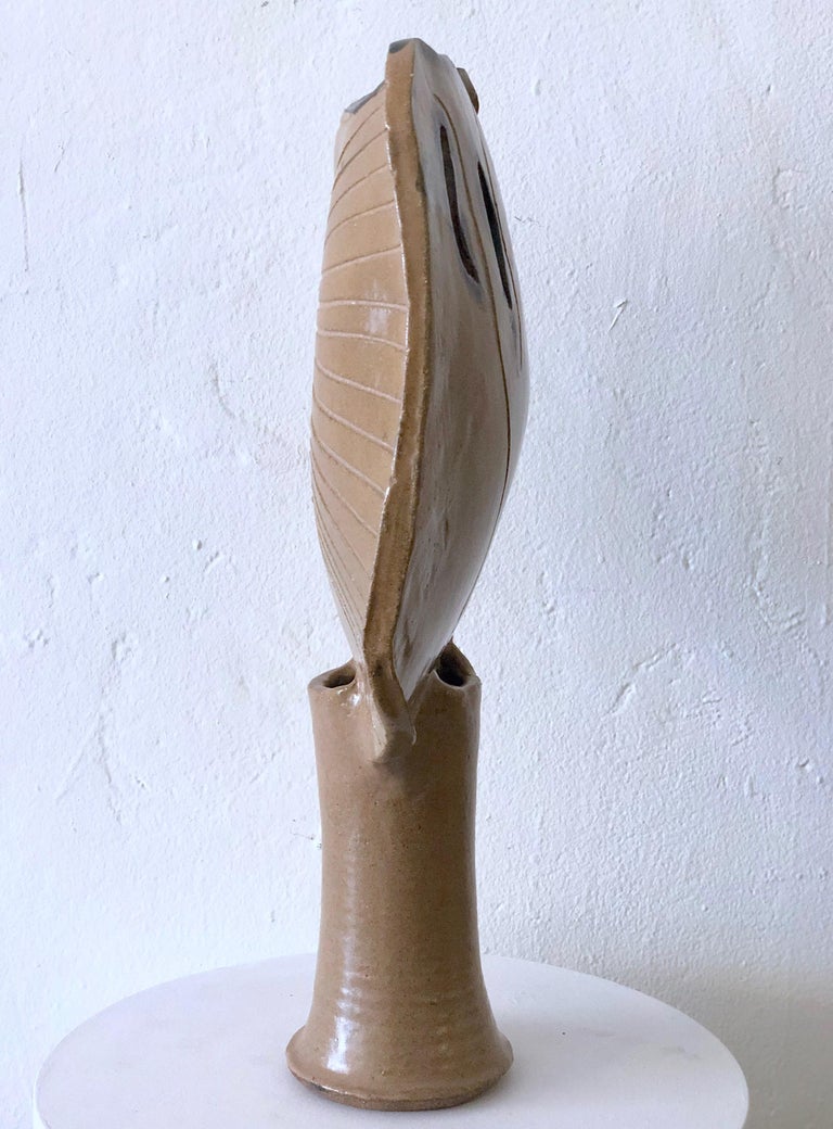 Large Modernist Abstract Studio Pottery Ceramic Sculpture For Sale at ...