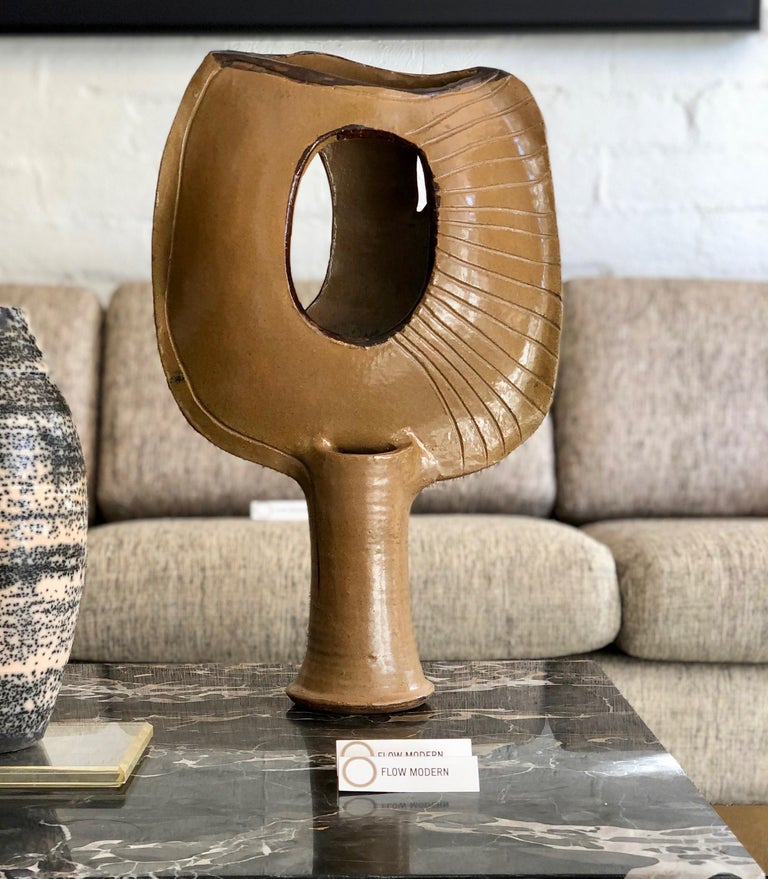 Large Modernist Abstract Studio Pottery Ceramic Sculpture For Sale at ...