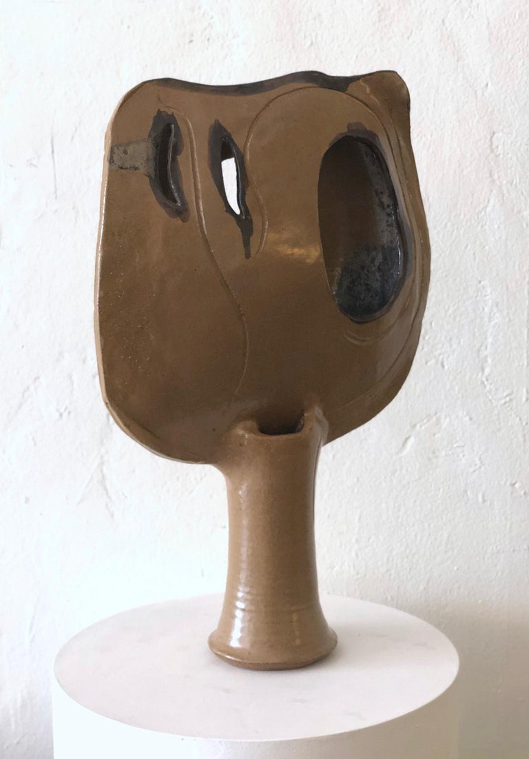 Large Modernist Abstract Studio Pottery Ceramic Sculpture For Sale at ...