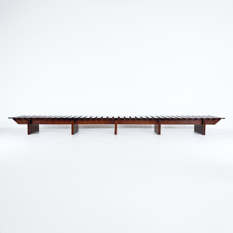Large Modernist Bench in Jacaranda Brazil Mid-Century Designer Celina ...