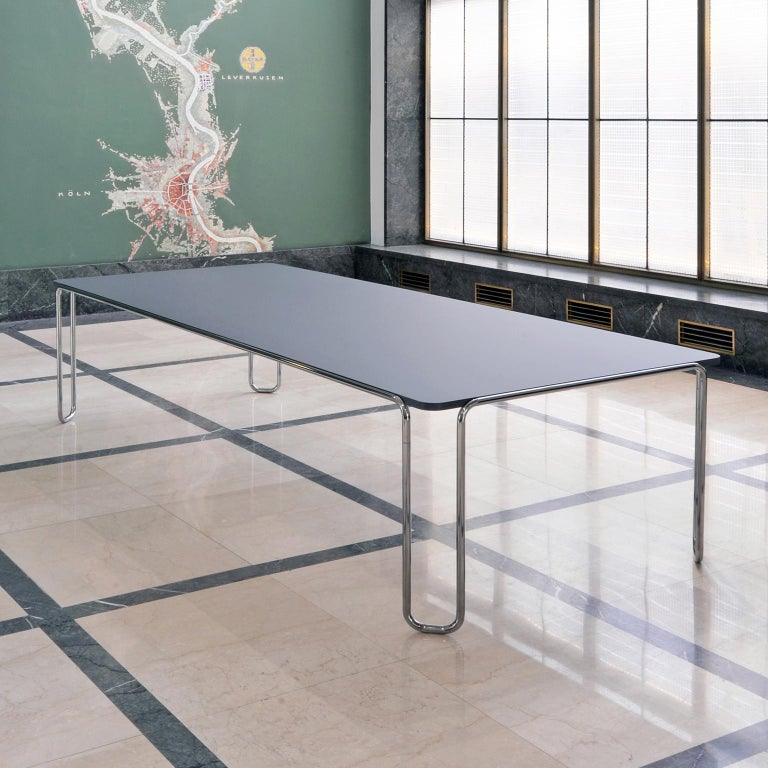 Large Modernist Custom-Made Ultra-Thin Tubular-Steel Table by GMD ...
