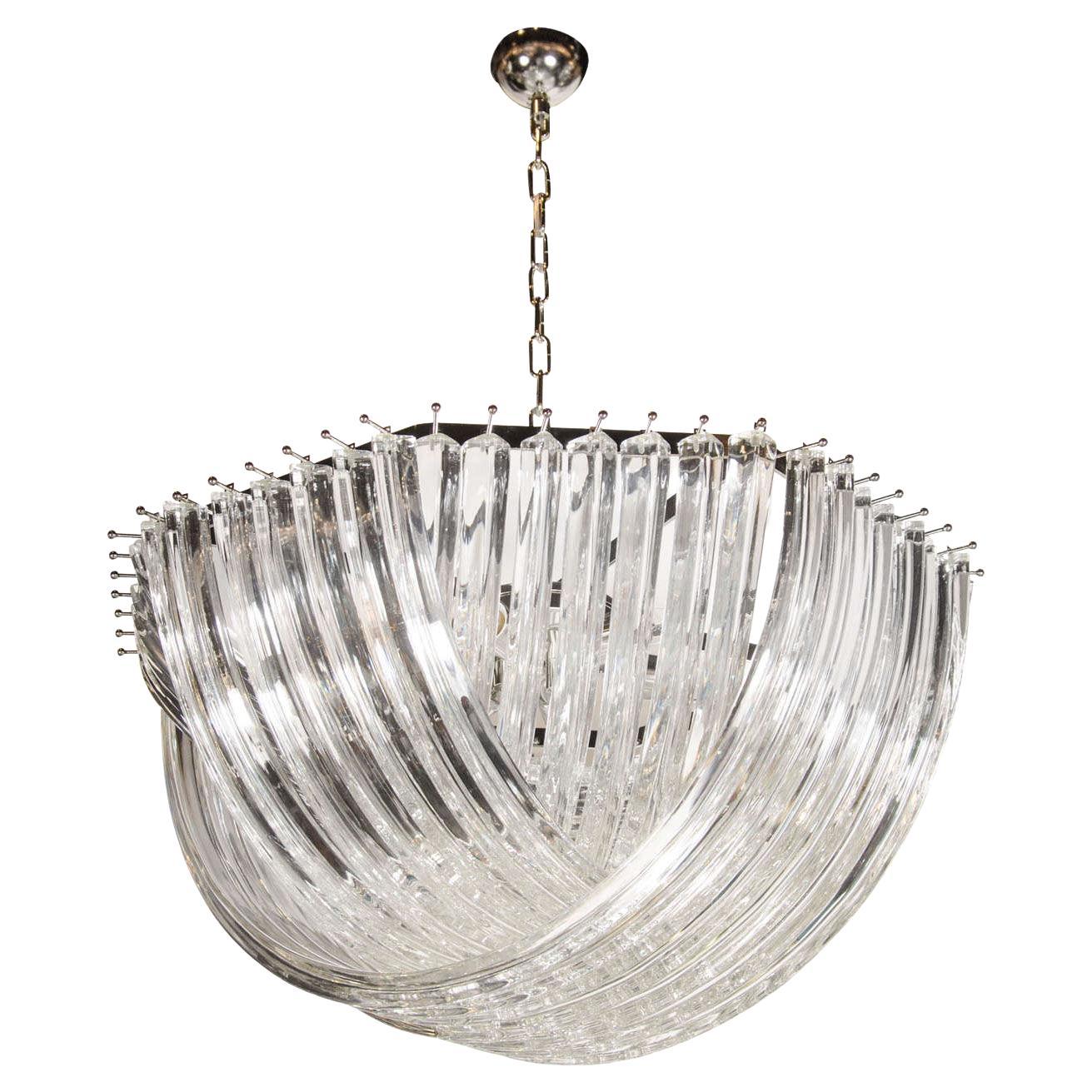 Large Lucite Ribbon Chandelier at 1stDibs | lucite chandelier vintage ...