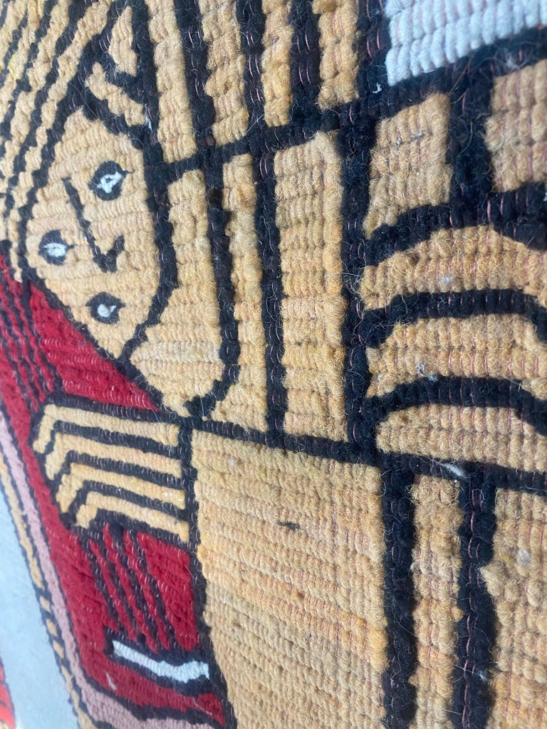 Large Modernist Rug / Weaving, Depicting 3 Musicians, Hand Loomed For ...