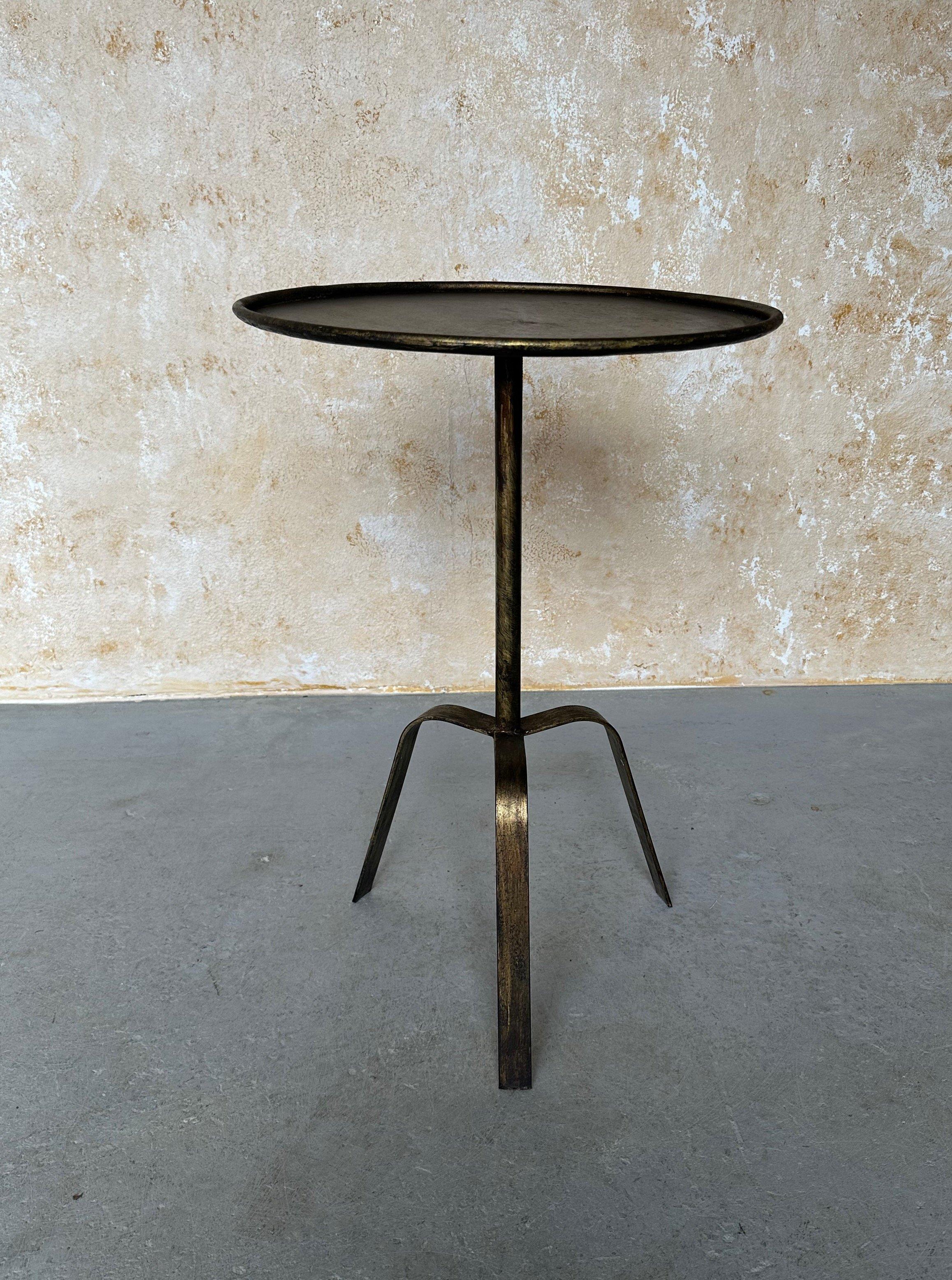 Large Modernist Spanish Iron Drinks Table For Sale at 1stDibs