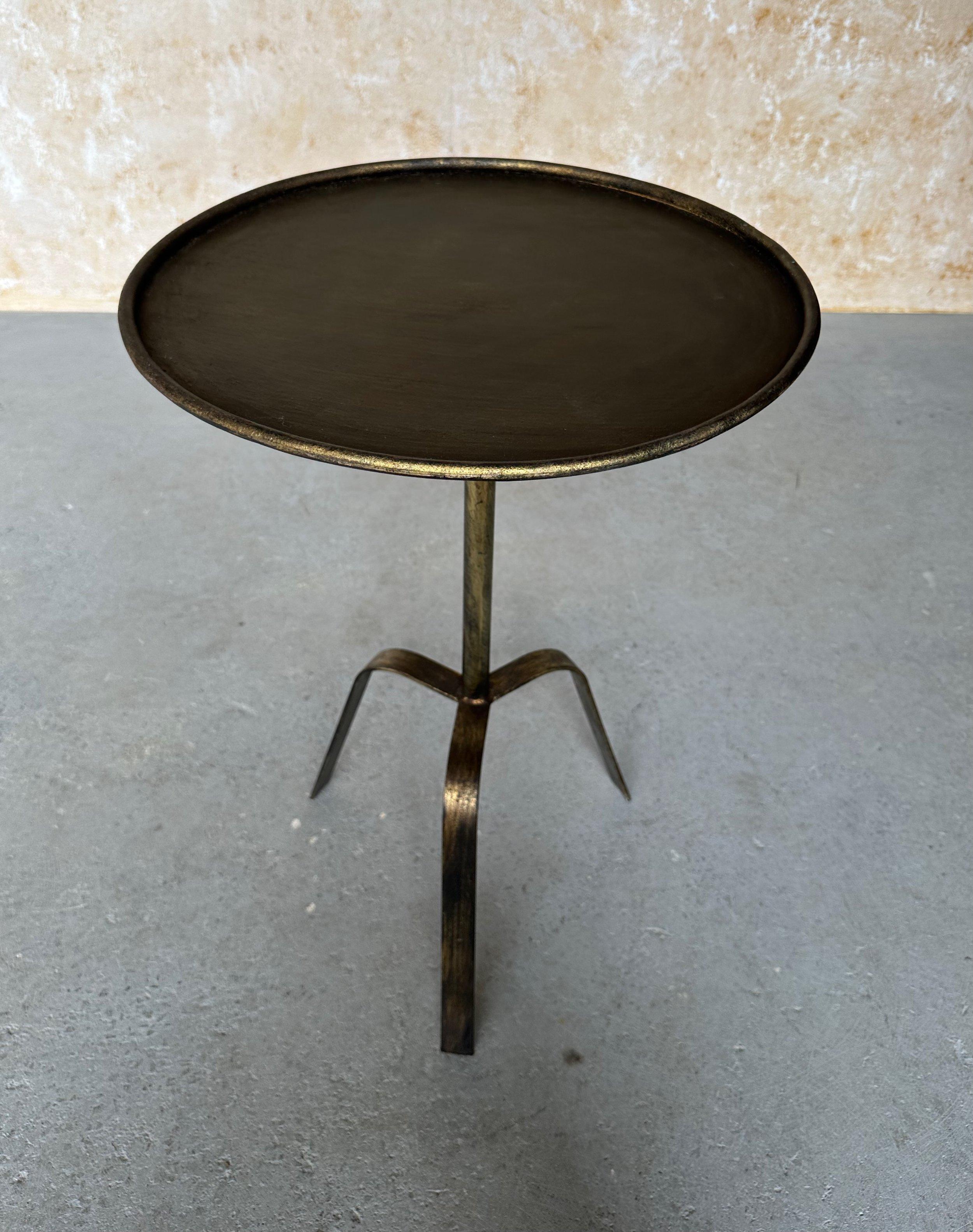 Large Modernist Spanish Iron Drinks Table For Sale at 1stDibs