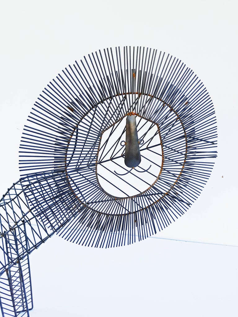 Large Modernist Wire Lion Sculpture For Sale at 1stDibs