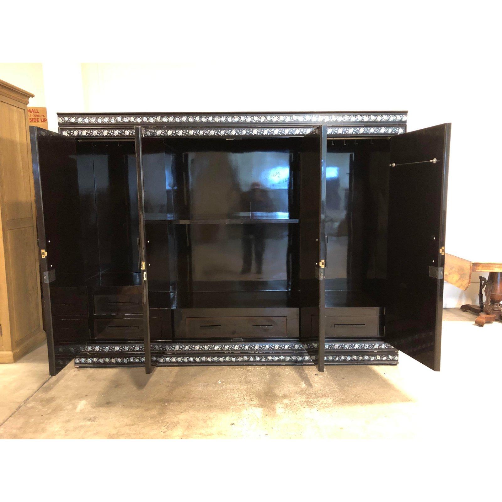 Large Modular Asian Mother of Pearl Armoire For Sale at 1stDibs ...
