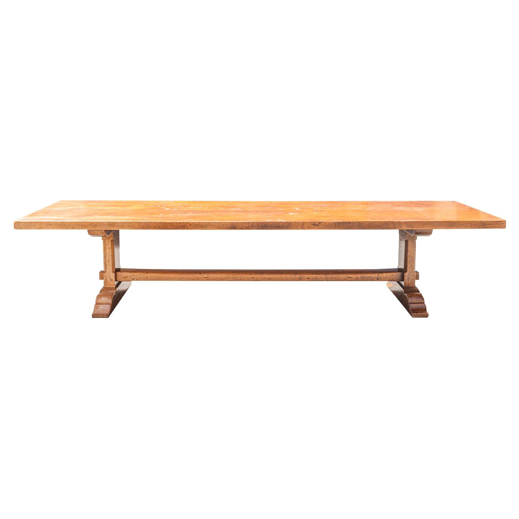 Antique Italian Walnut Monastery Table at 1stDibs