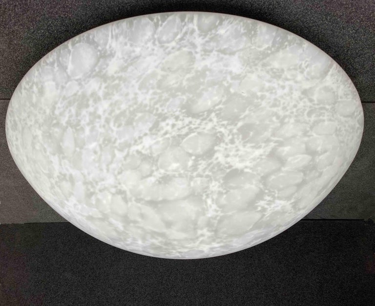 Large "Moon" Satin Glass Flush Mount, 1980s, Bankamp Leuchten, Germany ...