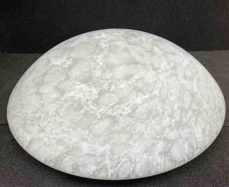 Large "Moon" Satin Glass Flush Mount, 1980s, Bankamp Leuchten, Germany ...