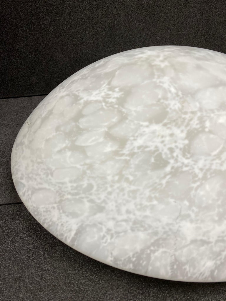 Large "Moon" Satin Glass Flush Mount, 1980s, Bankamp Leuchten, Germany ...