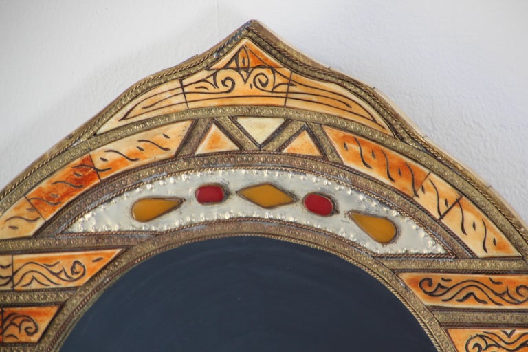 Large Moroccan Arched Moorish Mirror Inlaid For Sale at 1stDibs ...