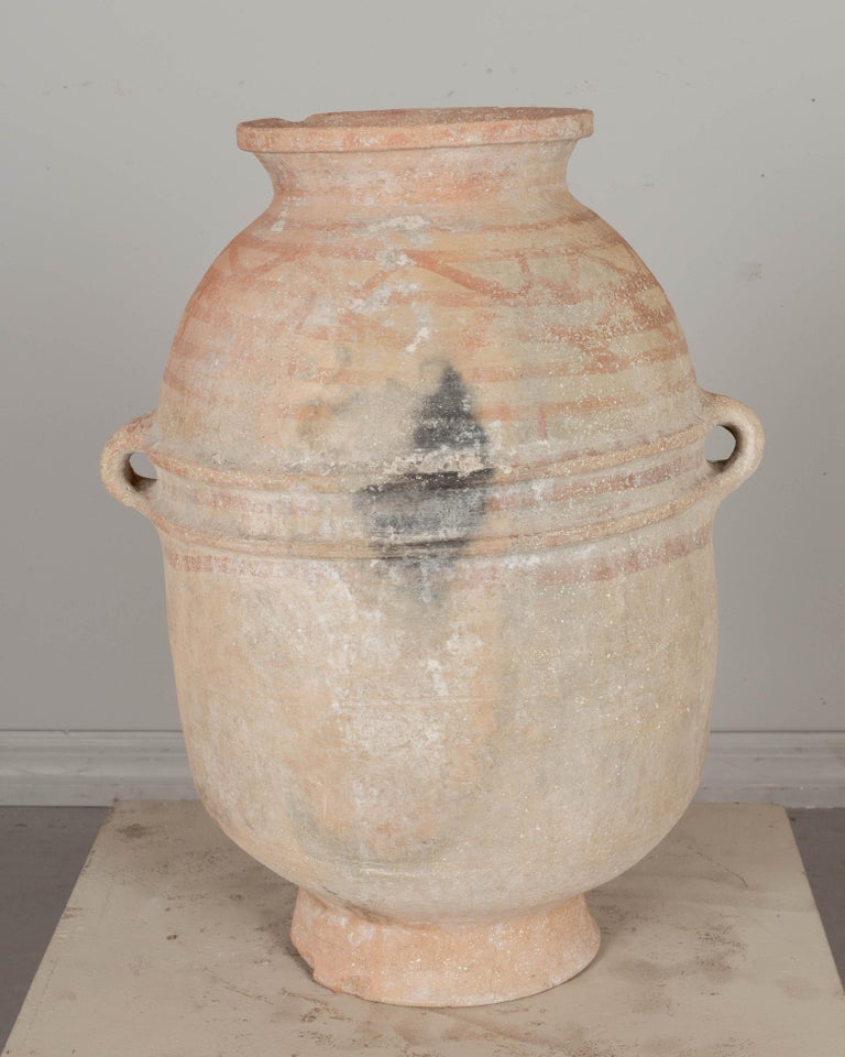 Large Moroccan Terracotta Pottery Water Jar For Sale at 1stDibs