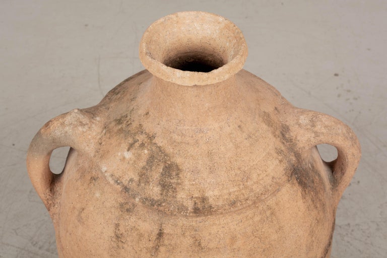 Large Moroccan Terracotta Pottery Water Jar in Iron Stand For Sale at ...