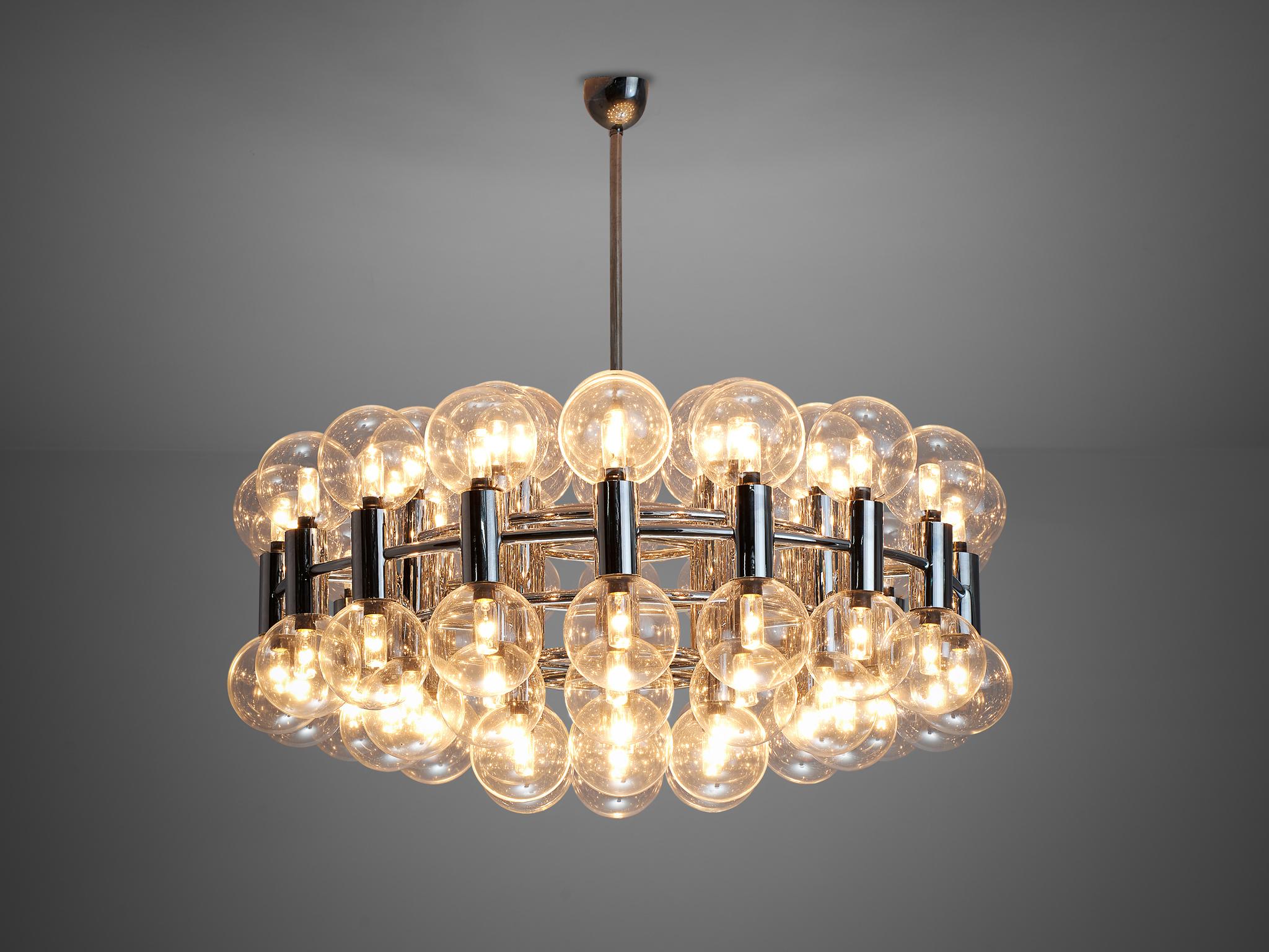 Large Motoko Ishii for Staff Chandelier with 72 Bulbs For Sale at 1stDibs