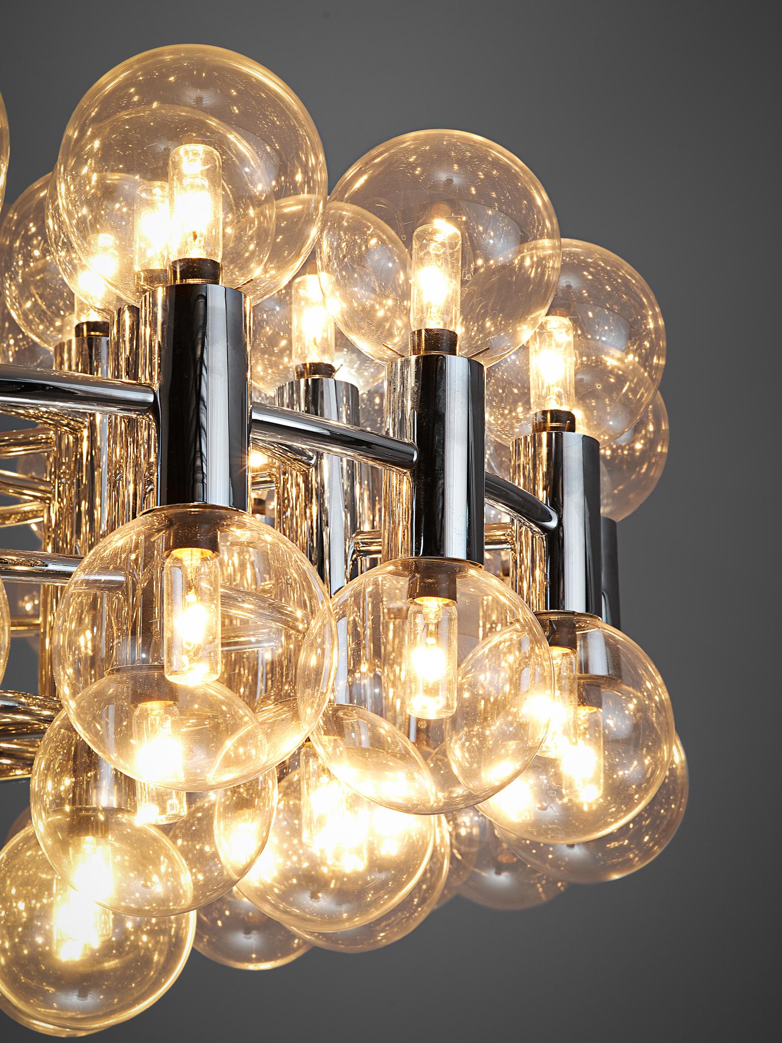 Large Motoko Ishii for Staff Chandelier with 72 Bulbs For Sale at 1stDibs