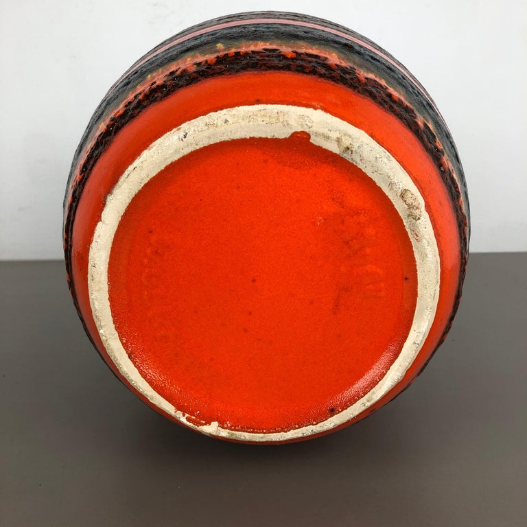 Large Multi-Color Pottery Fat Lava Multi-Color Floor Vase Made by ...