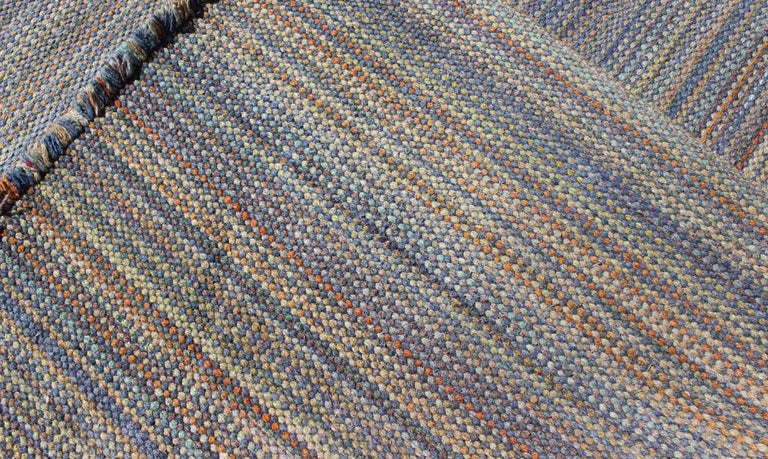 Large Vintage American Rug Braided in Multi-Colored For Sale at 1stDibs