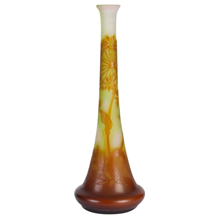 Large Multi-Layered Glass Soliflore Vase For Sale at 1stDibs