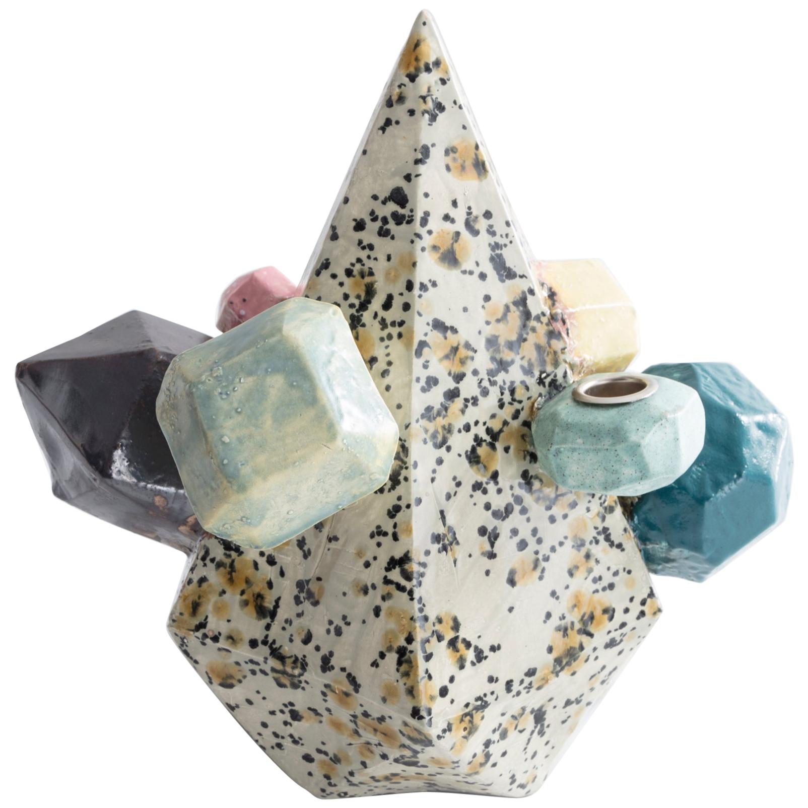 Large Multi-Color Gem Cluster in Glazed Ceramic by Kelly Lamb, 2017 For ...