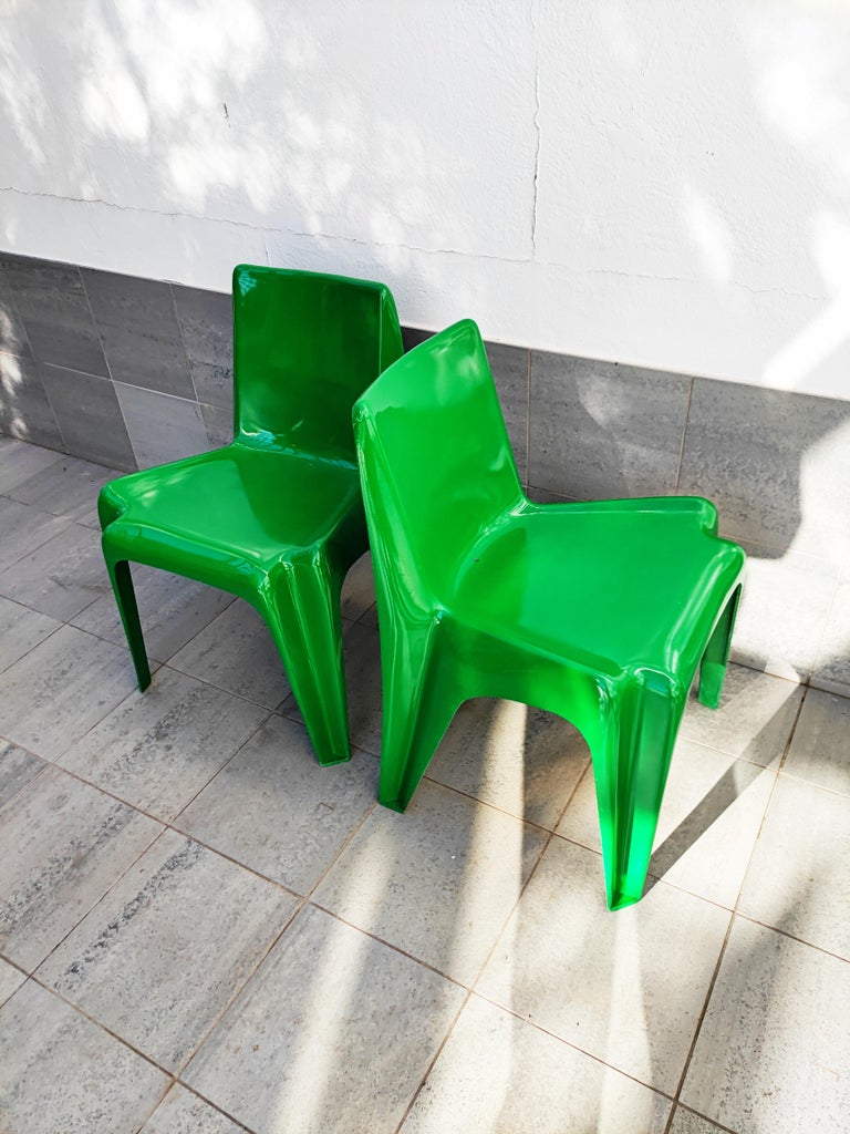 Large Multicolor Set of BA 1171 Chair by Helmut Bätzner for Bofinger ...