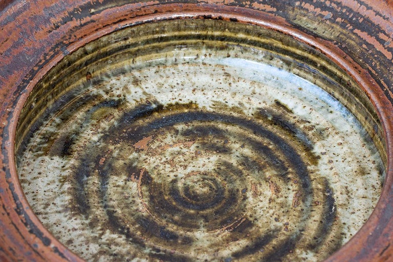 Large Multicolored Chamotte Stoneware Tray, Denmark, 1970s For Sale at ...