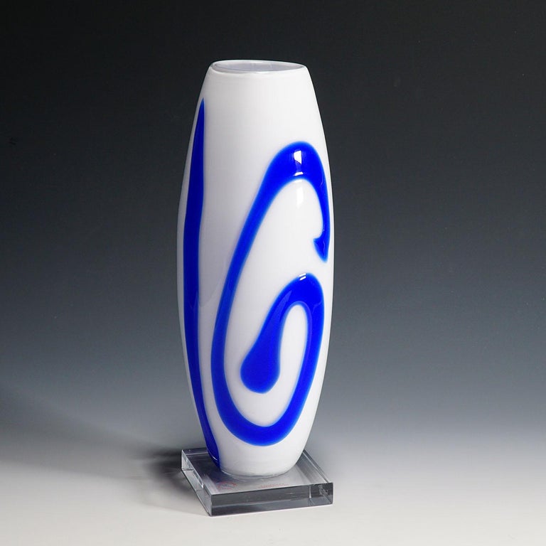Large Murano Art Glass Vase by Francesca Rosella for V. Nason and C ...