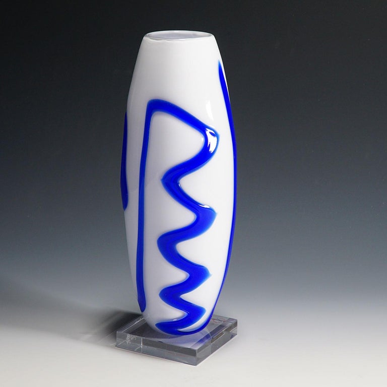 Large Murano Art Glass Vase by Francesca Rosella for V. Nason and C ...