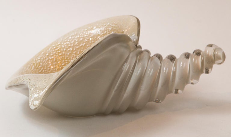 Large Murano Conch Shell, Signed at 1stDibs