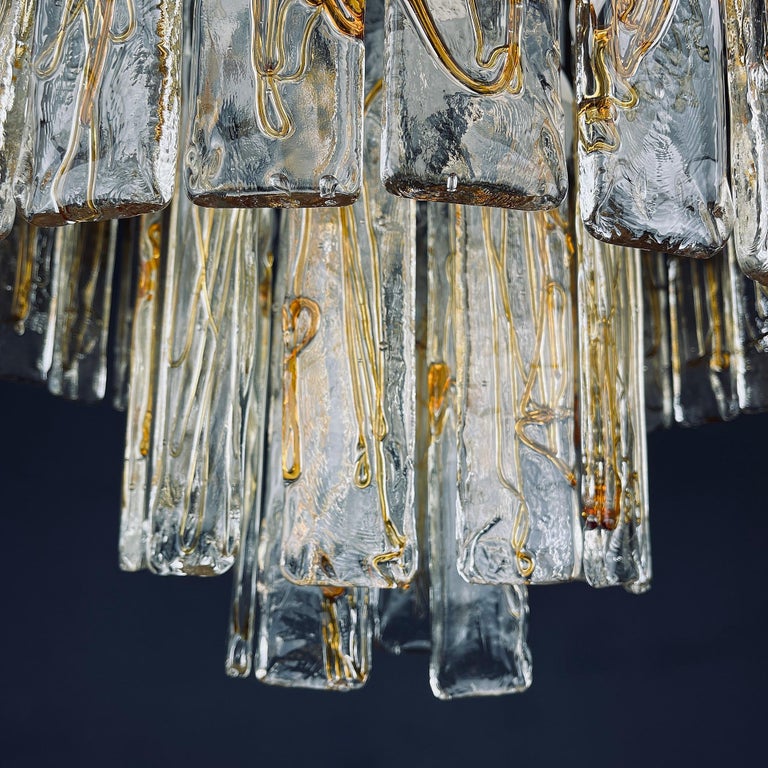 Large Murano glass chandelier by La Murrina Italy 1970s For Sale at 1stDibs