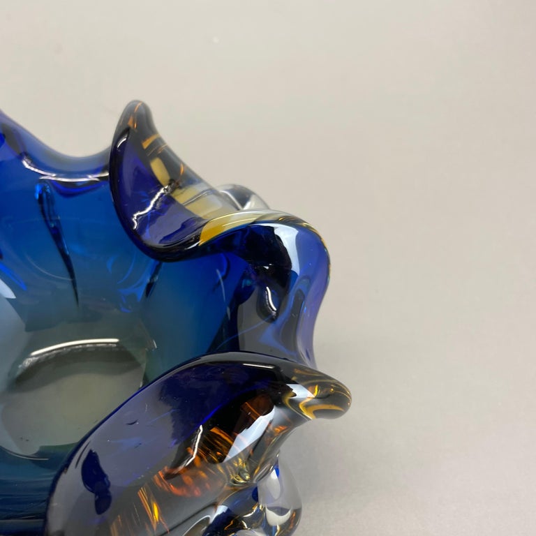 Large Murano Glass "Floral" Bowl Element Shell Ashtray Murano, Italy ...
