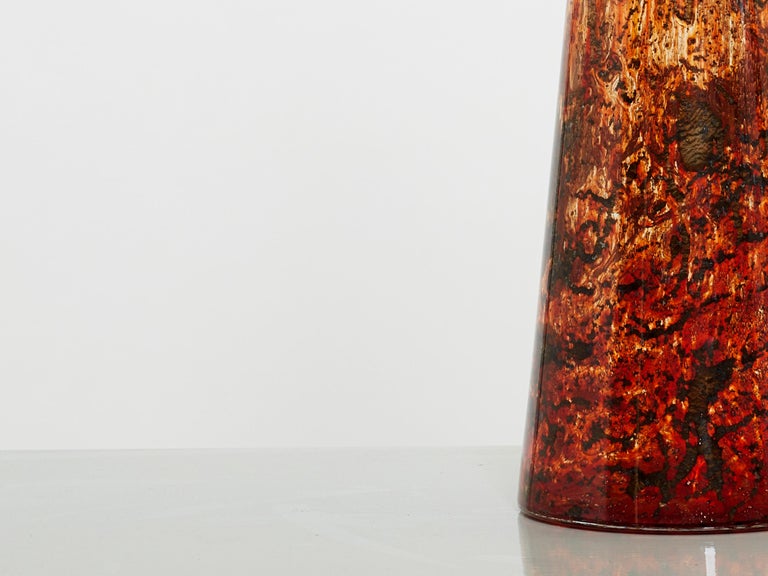 Large Murano Glass Inclusion Vase, 1970 For Sale at 1stDibs