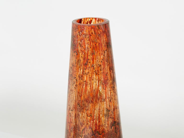 Large Murano Glass Inclusion Vase, 1970 For Sale at 1stDibs