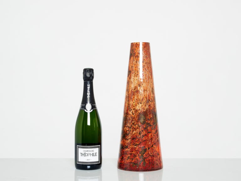Large Murano Glass Inclusion Vase, 1970 For Sale at 1stDibs