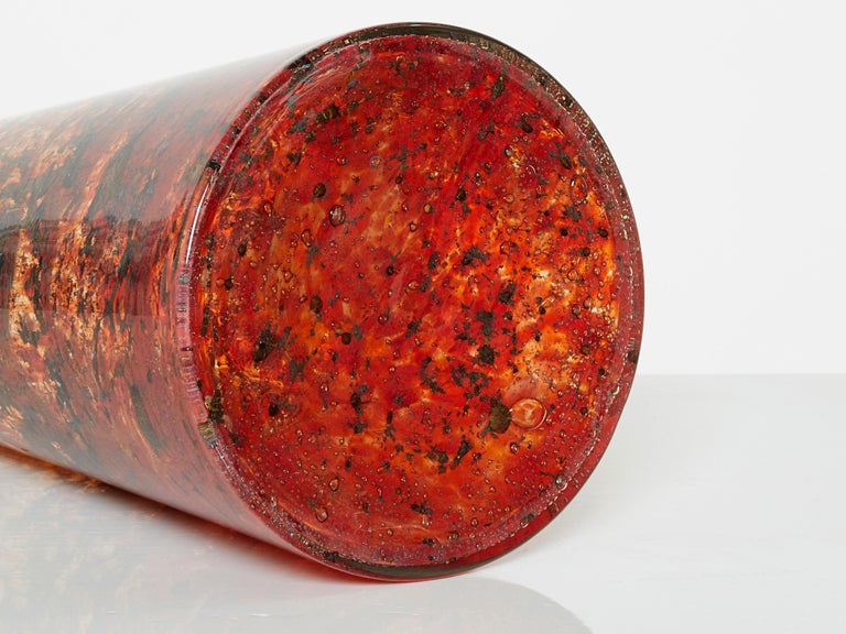 Large Murano Glass Inclusion Vase, 1970 For Sale at 1stDibs