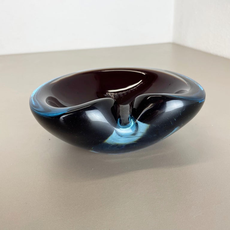 Large Murano Glass "Multi-Color" Bowl Element Shell Ashtray Murano ...