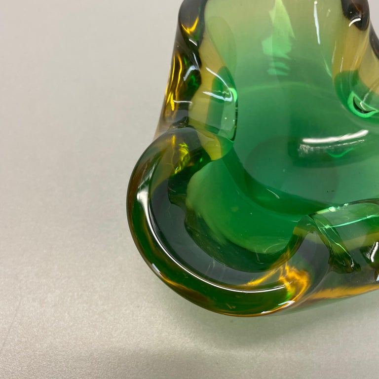 Large Murano Glass "Multi-Color" Bowl Element Shell Ashtray Murano ...