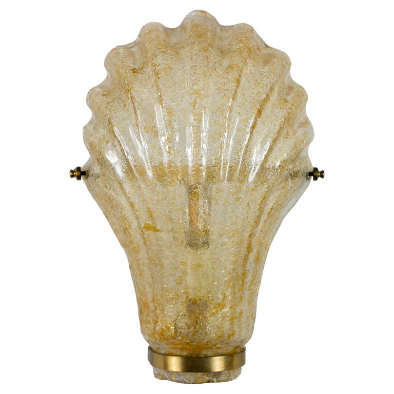 Large Murano Glass Shell Shape Wall Light from Italy, 1980s For Sale at ...