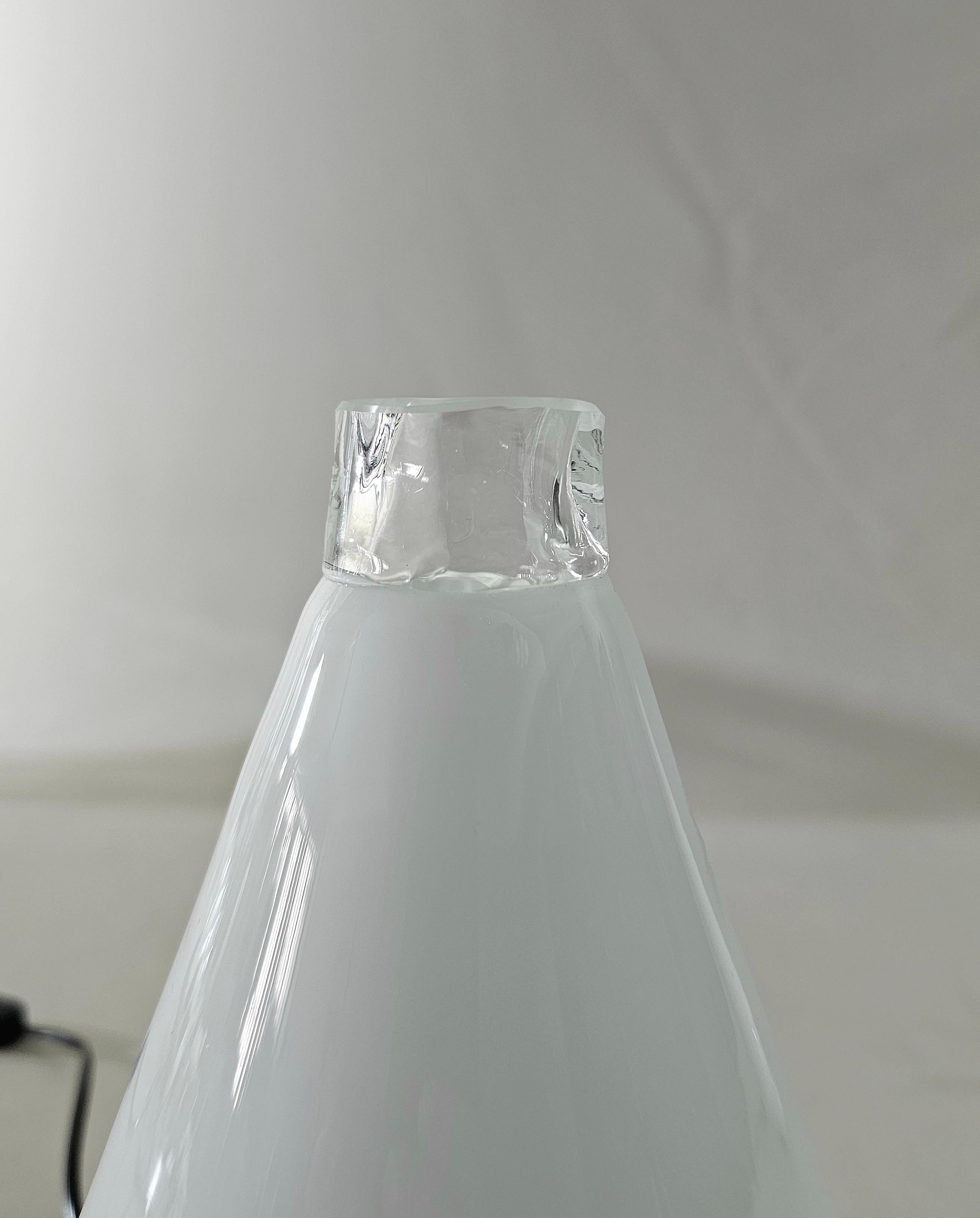 Large Murano Glass Table Lamps Leucos Model Buto by Noti Massari 1970s ...