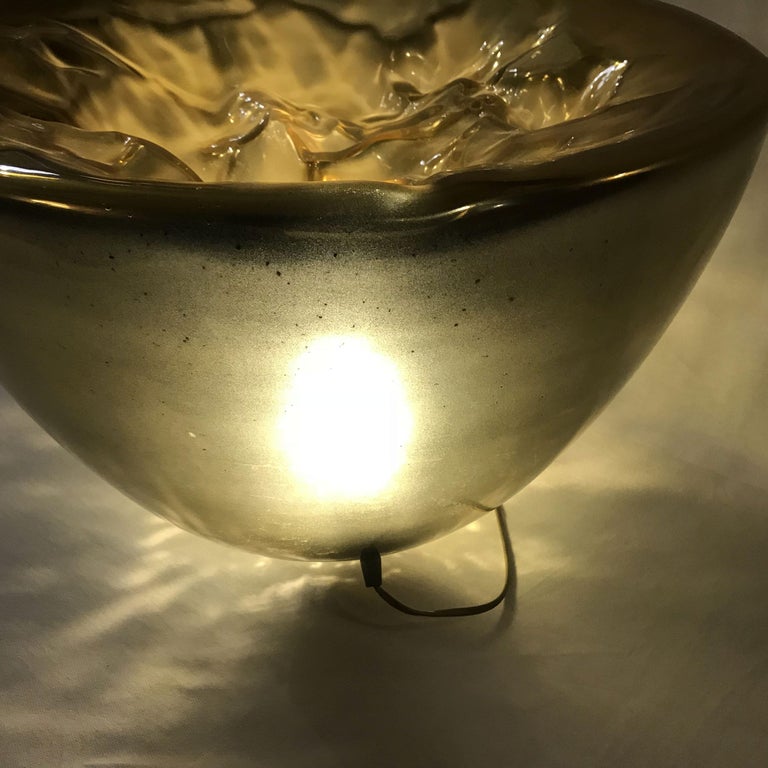 Large Murano Glass Vintage Volcano Lamp at 1stDibs