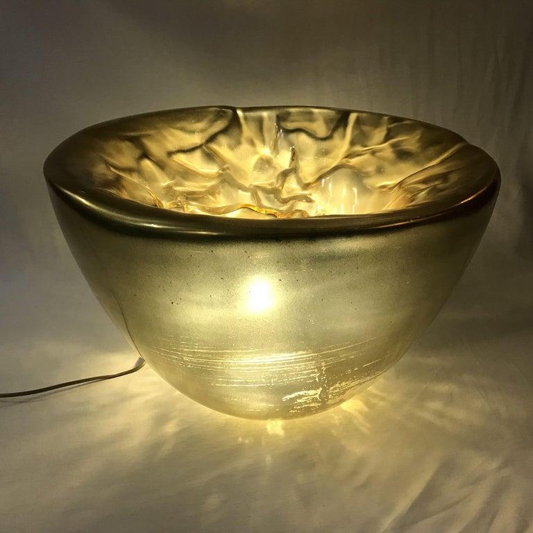 Large Murano Glass Vintage Volcano Lamp at 1stDibs