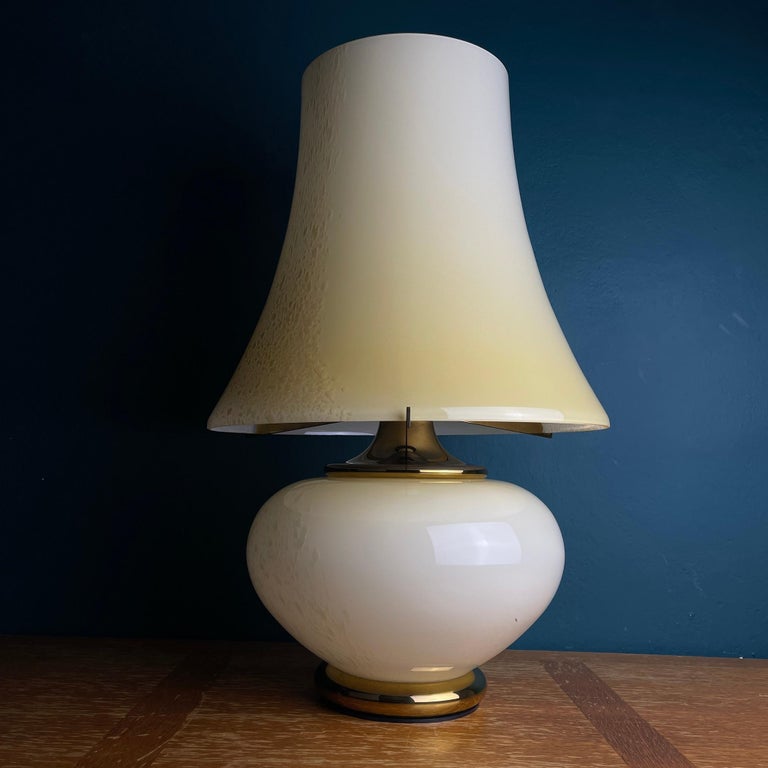 Large Murano Table Lamp Mushroom by F.Fabbian Italy 1970s For Sale at ...