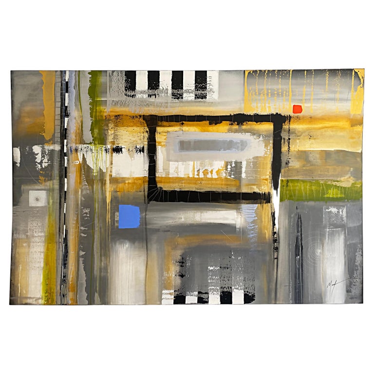Grande peinture abstraite contemporaine sur toile de Murf Murphy En ...