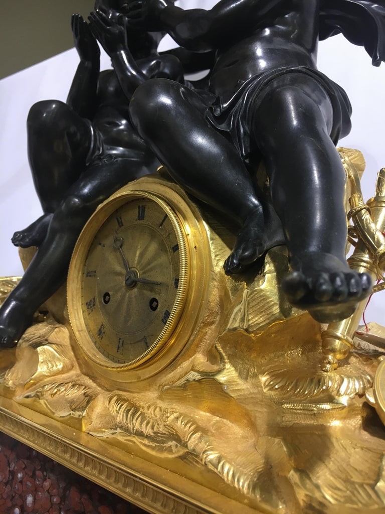 Large Napoleon III Mantel Clock at 1stDibs