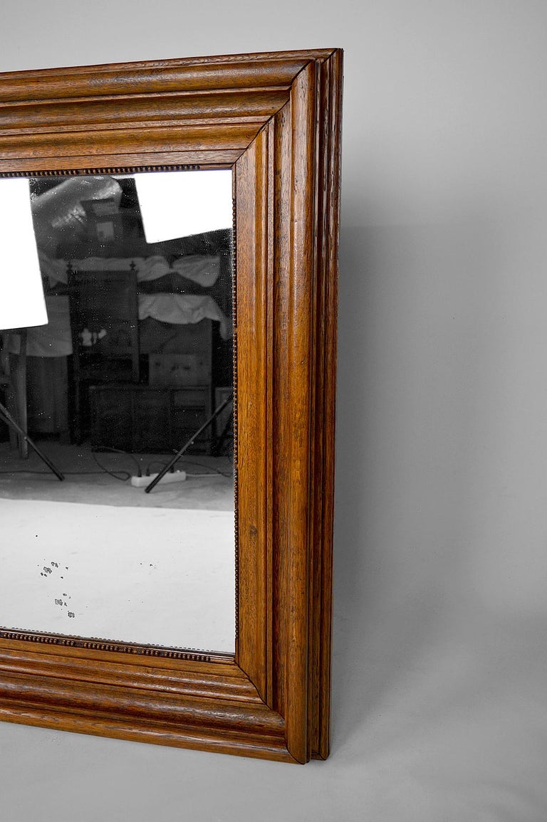 Large Napoleon III Mirror in Molded Oak, France, circa 1860 For Sale at ...